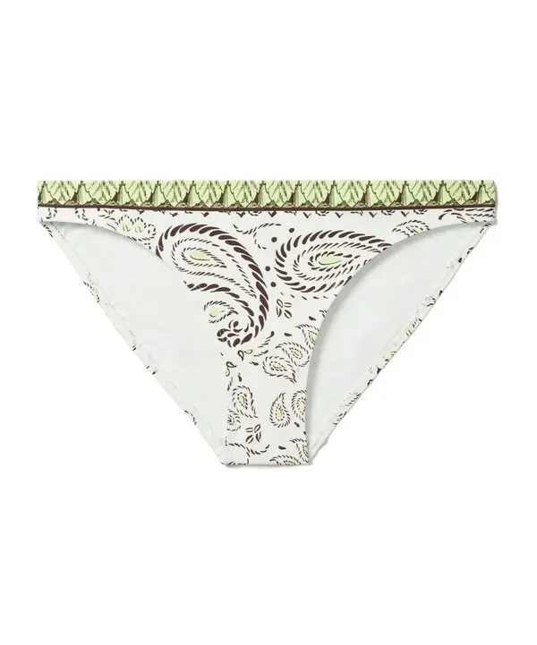 Tory Burch Printed Bikini Bottoms - Mint Cockatoo