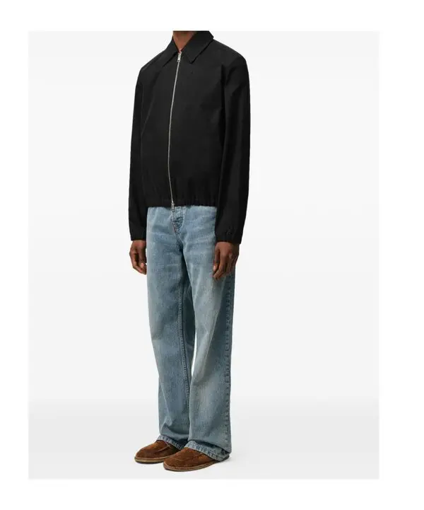 Ami Zipped Cotton Jacket - Black