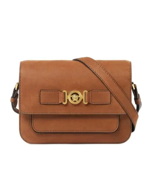 Versace Medusa Biggie Messenger Bag - Brown