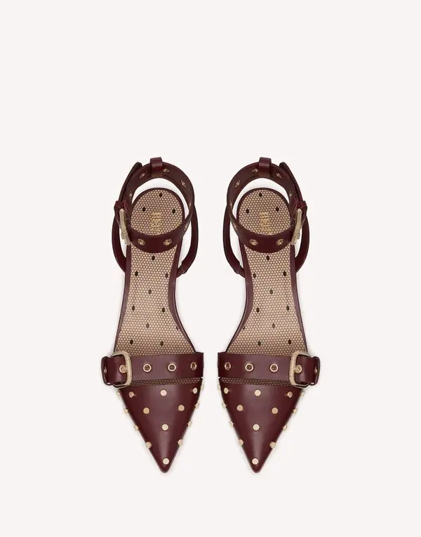 Red Valentino Valentino Embellished Leather Heeled Pumps