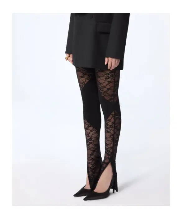 Nina Ricci Patchwork Lace Panel Leggings