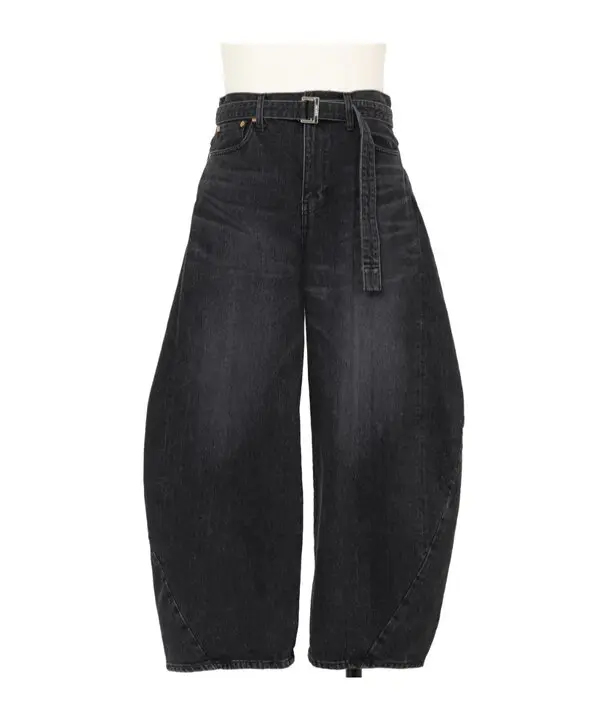Sacai Wide Leg Jeans - Black