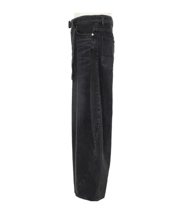 Sacai Wide Leg Jeans - Black