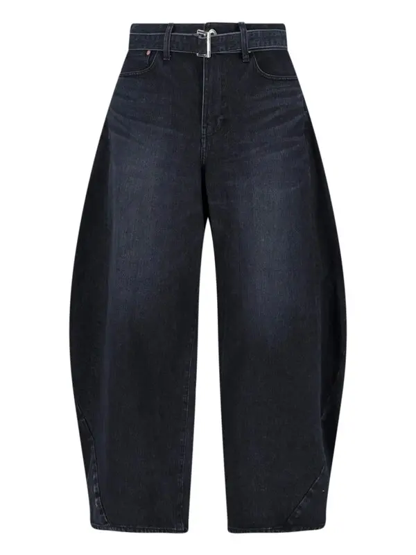 Sacai Wide Leg Jeans - Black