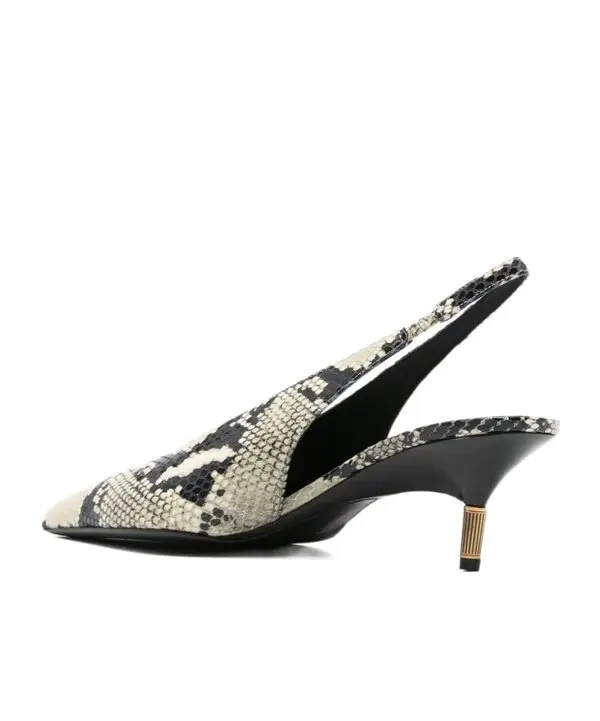 Khaite Slingback Kitten Heel Pumps With Embossed Details - Black