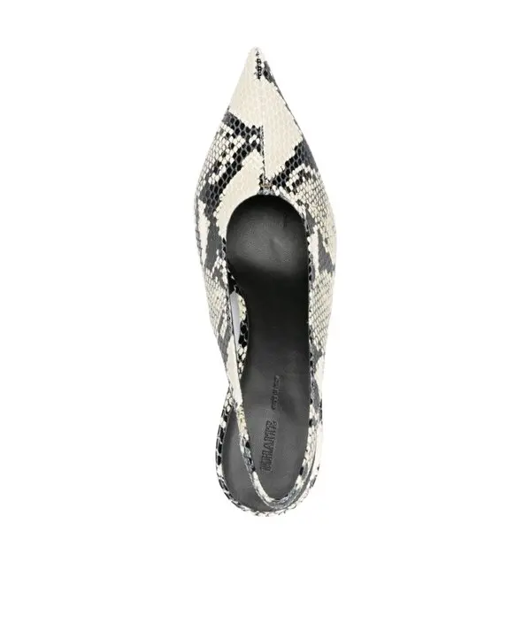 Khaite Slingback Kitten Heel Pumps With Embossed Details - Black