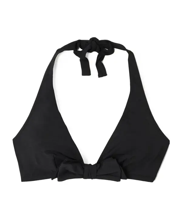 ERES Bow Detail Halterneck Bikini Top - Black