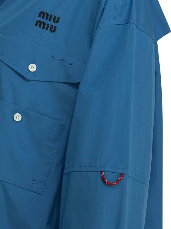 Miu Miu Cropped Patch-pocket Shirt