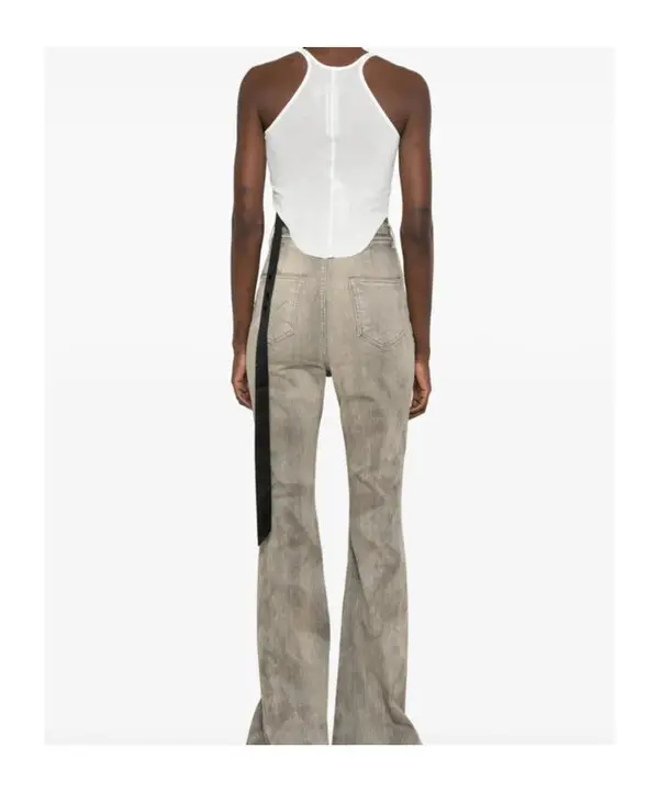 Rick Owens Sleeveless Tank Top With Curved Hem