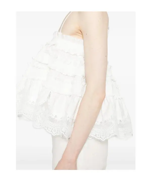 Zimmermann Alchemy Shirred Lace Bandeau Top