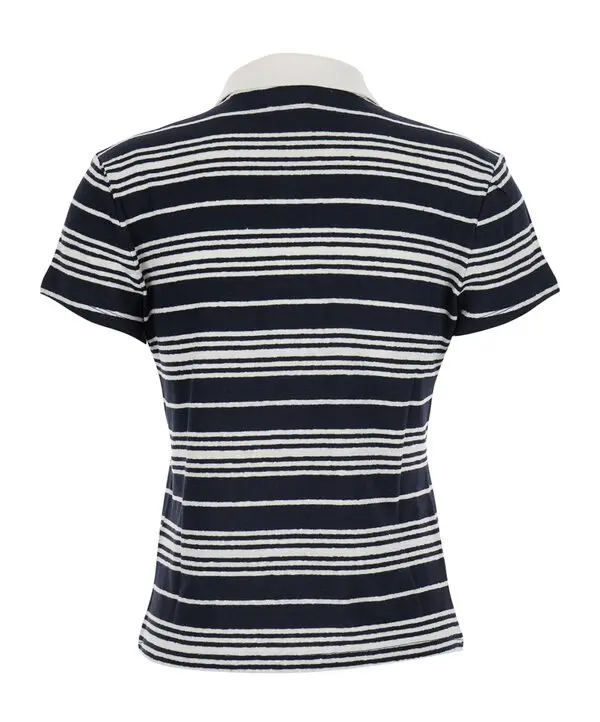 FRAME Short-sleeved Striped Polo Shirt