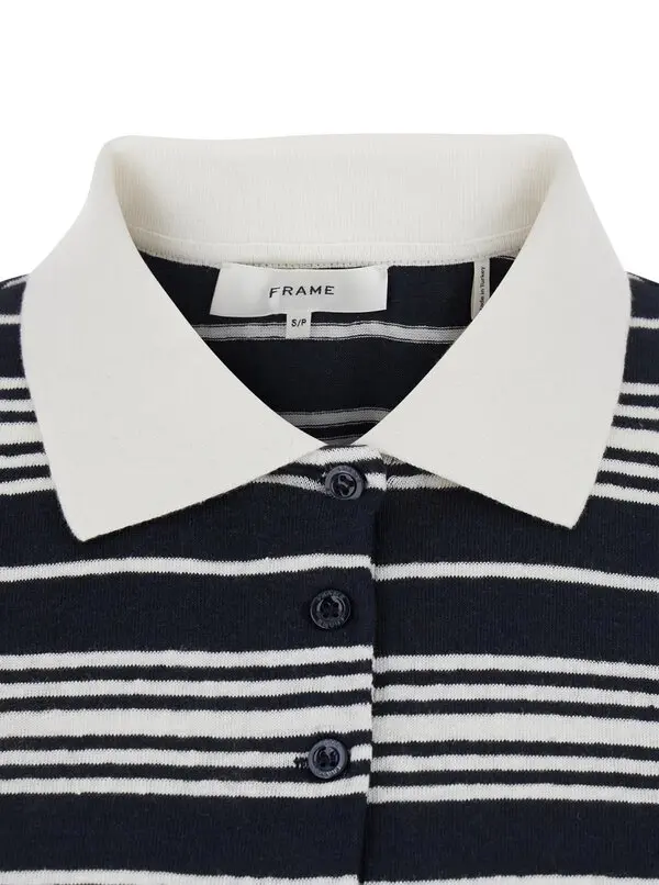FRAME Short-sleeved Striped Polo Shirt