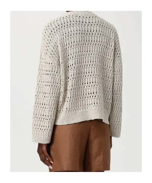 Brunello Cucinelli Crochet Crewneck Jumper - Beige