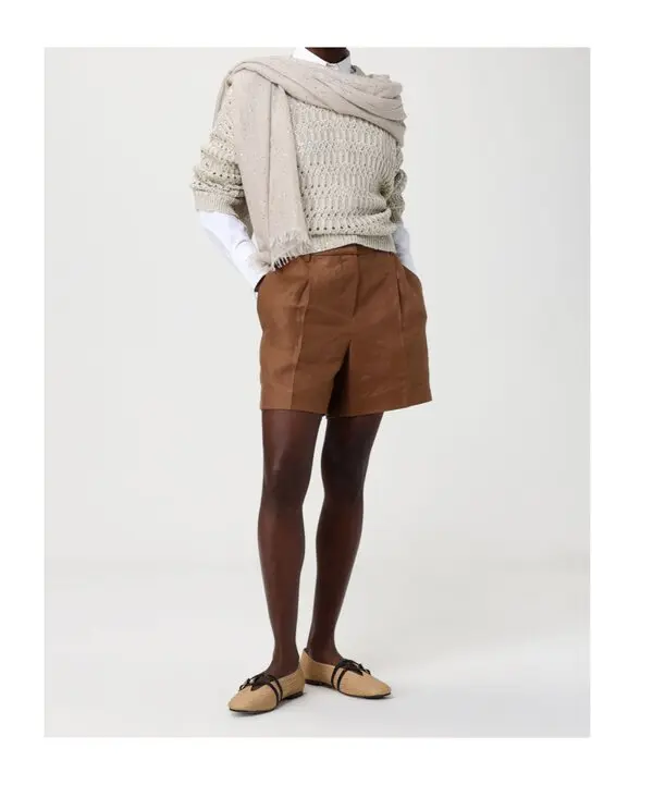 Brunello Cucinelli Crochet Crewneck Jumper - Beige