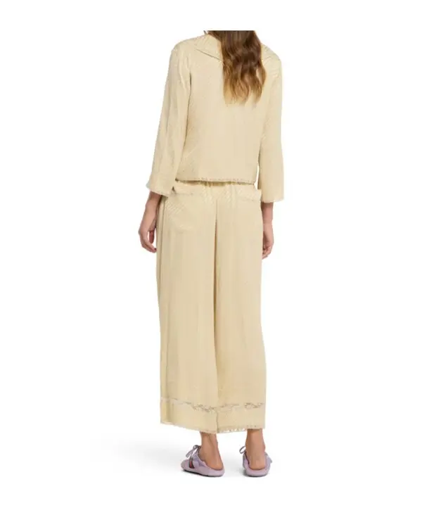 Gucci Diagonal Gg Jacquard Pants With Lace Trim