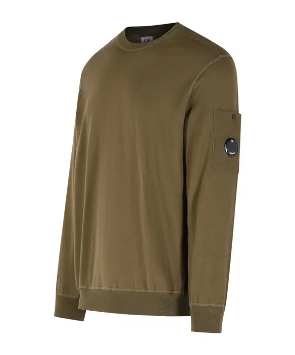 C.P. COMPANY Knitted Jumper With Lens Detail - Green
