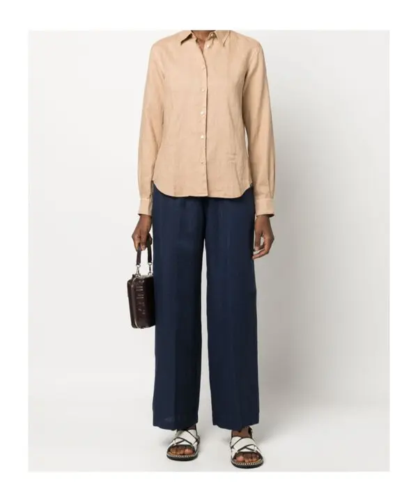 Aspesi Button-down Long-sleeved Shirt - Nude