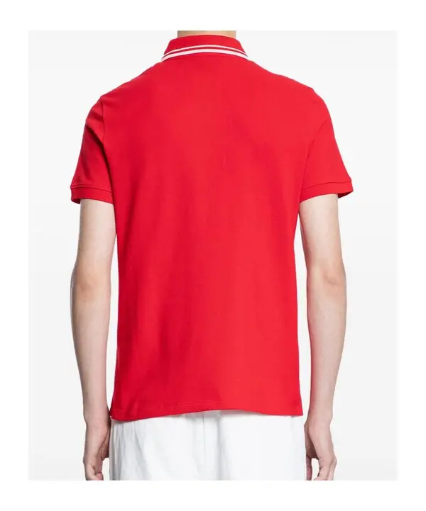 Valentino Garavani Logo Plaque Short-sleeved Polo Shirt - Red