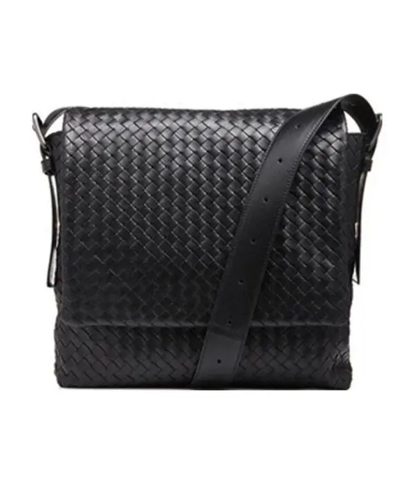 Bottega Veneta Woven Leather Shoulder Bag - Black