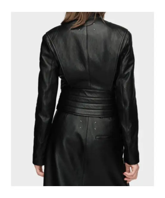 MAISON MARGIELA Folded Collar Leather Jacket