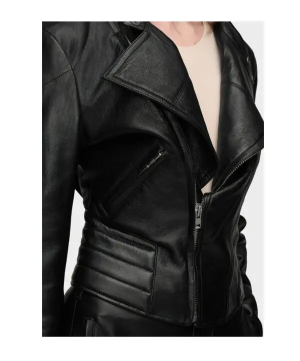 MAISON MARGIELA Folded Collar Leather Jacket