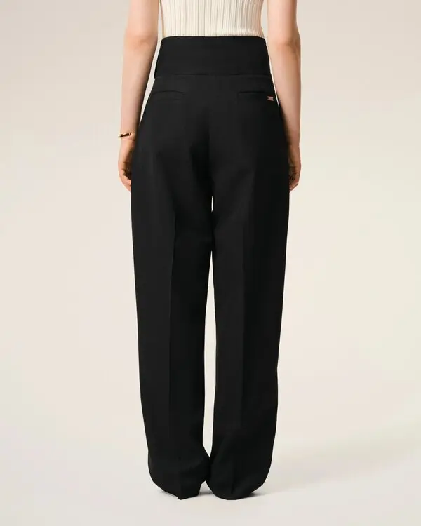 Ami Belted Tailored Trousers - Black