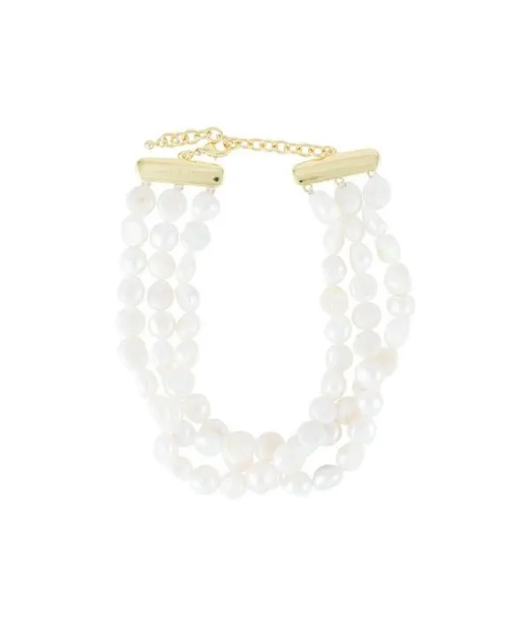 Cult Gaia Nora Embellished Choker Necklace - White