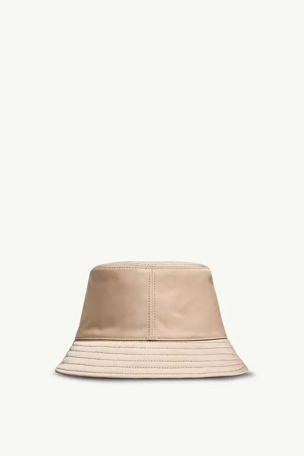 Moncler Logo Patch Reversible Bucket Hat - Light Beige