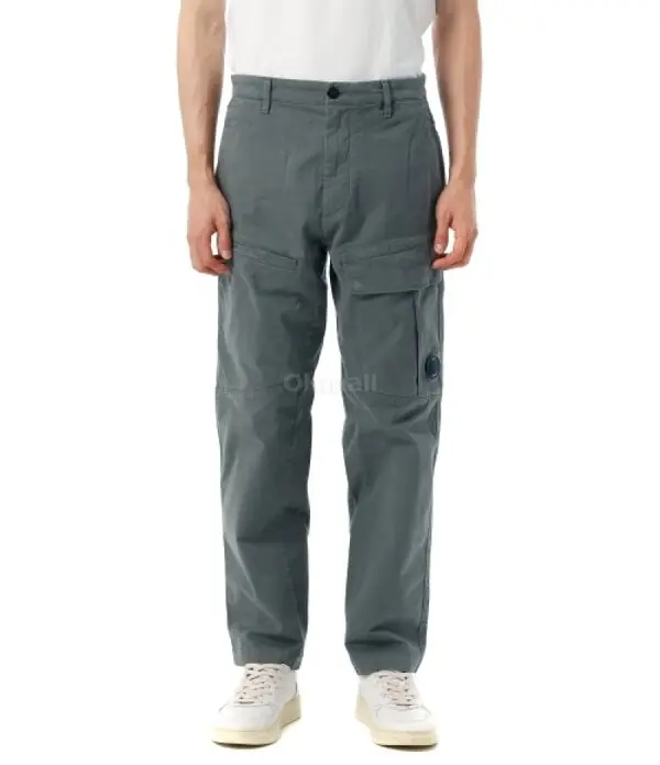 C.P. COMPANY Stretch Sateen Loose Fit Cargo Pants - Black