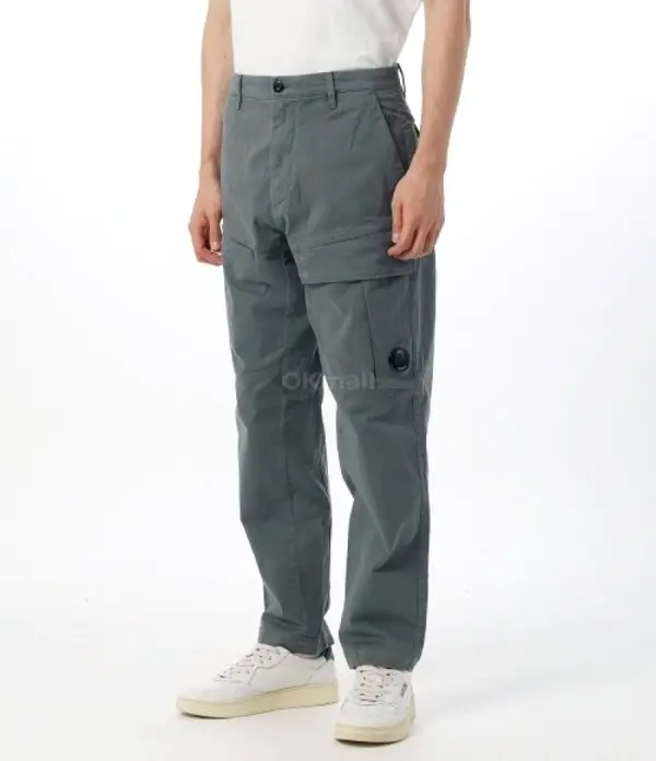 C.P. COMPANY Stretch Sateen Loose Fit Cargo Pants - Black