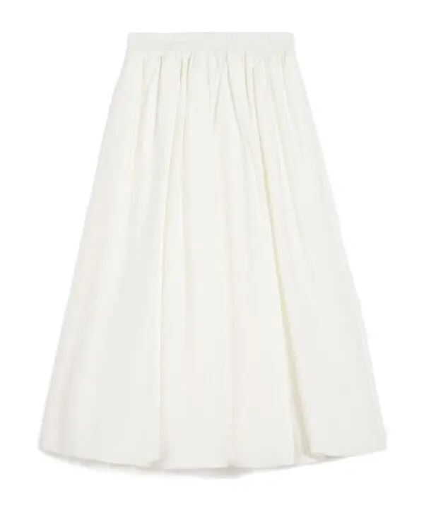 Max Mara Midi Skirt With Puffy Hem - Ivory