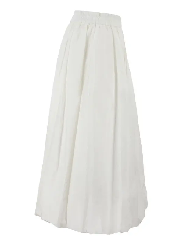 Max Mara Midi Skirt With Puffy Hem - Ivory