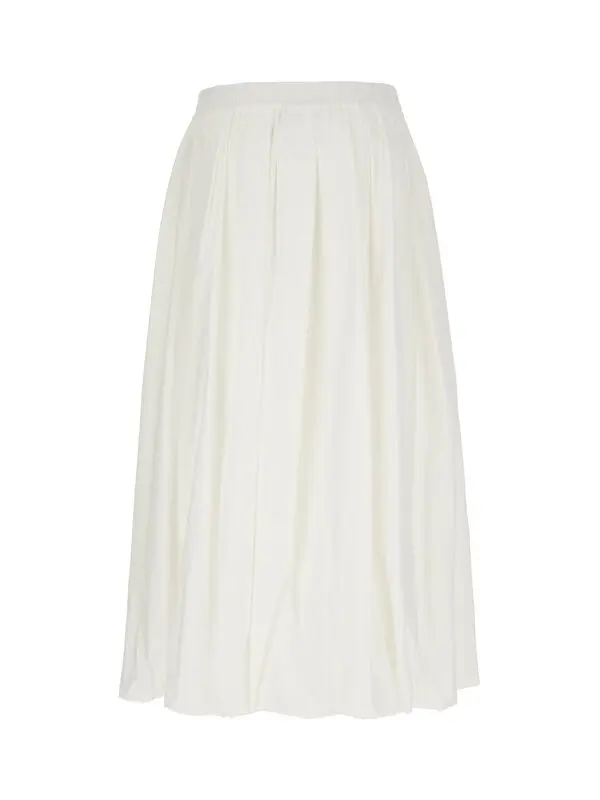 Max Mara Midi Skirt With Puffy Hem - Ivory