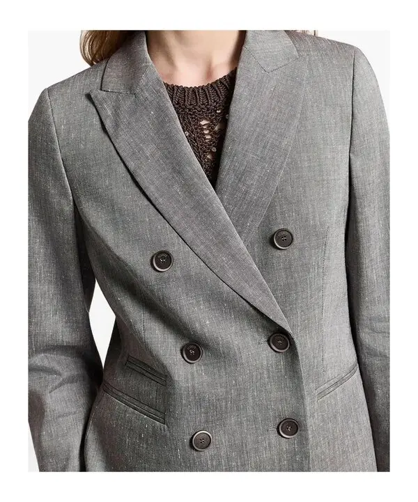 Peserico Double-breasted Blazer With Notched Lapels