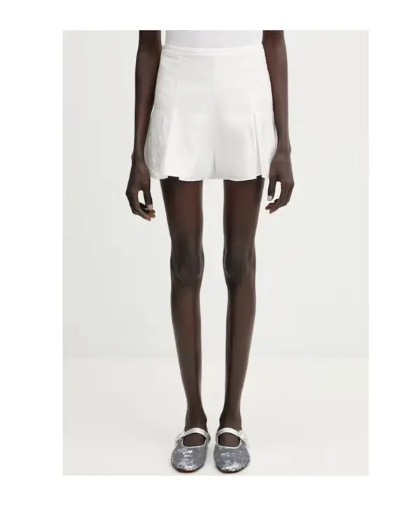 ROTATE BY BIRGER CHRISTENSEN Striped Flared Shorts