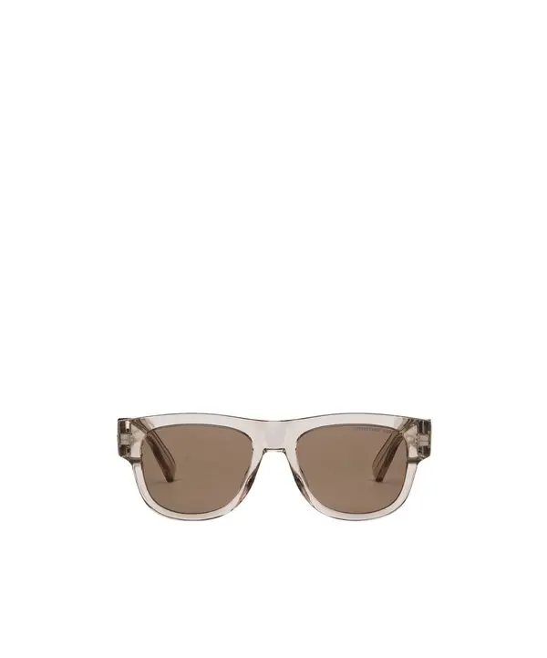 Dior Square Frame Sunglasses With Oblique Logo - Clear Sand Beige