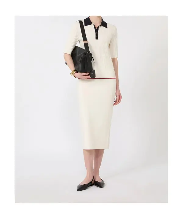 Max Mara Ribbed-knit Polo Top