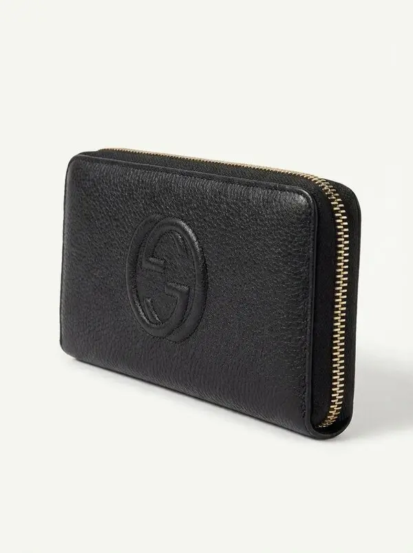 Gucci Embossed Long Wallet - Black