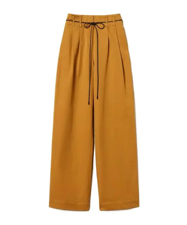 TWINSET Pleated High-waisted Trousers - Orange