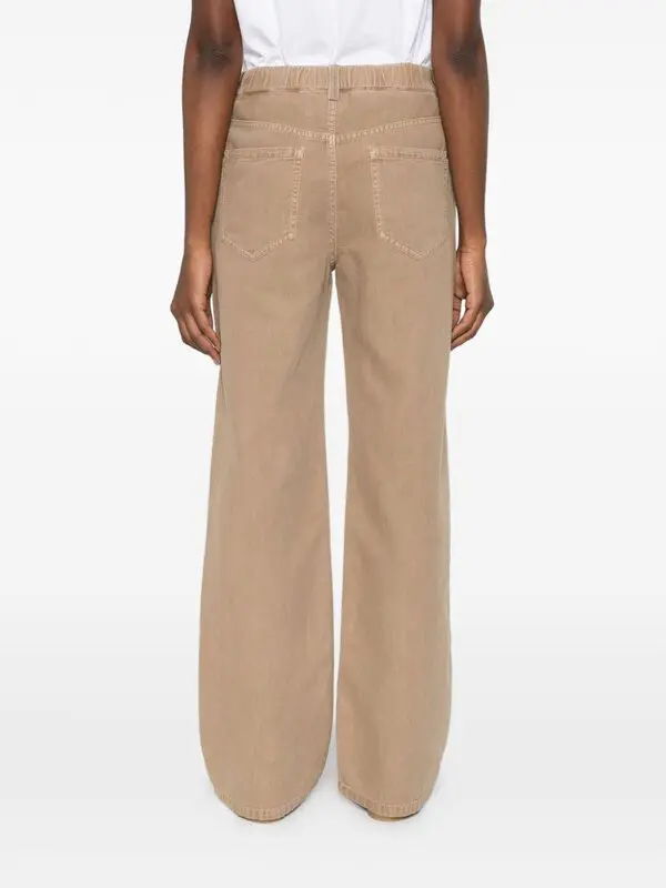 Brunello Cucinelli Garment-dyed Wide-leg Trousers - Light Brown