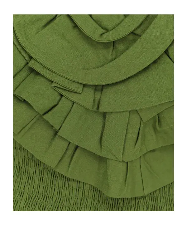 Farm Rio Ruffled One-shoulder Top With Floral Appliqu
