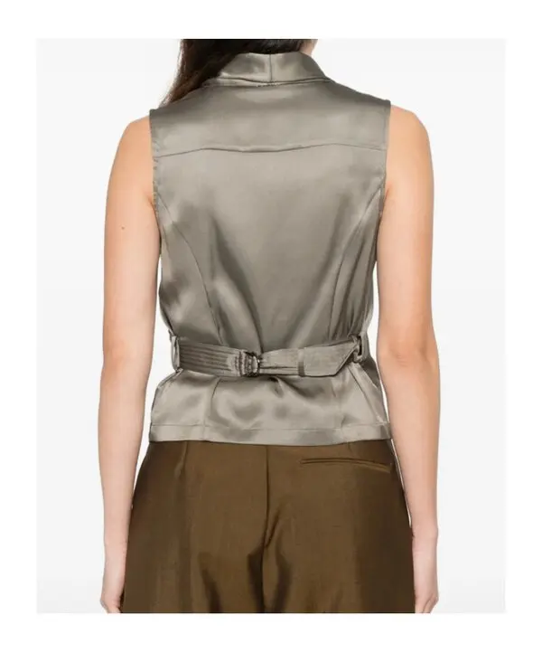 Brunello Cucinelli Sleeveless Draped Wrap Top