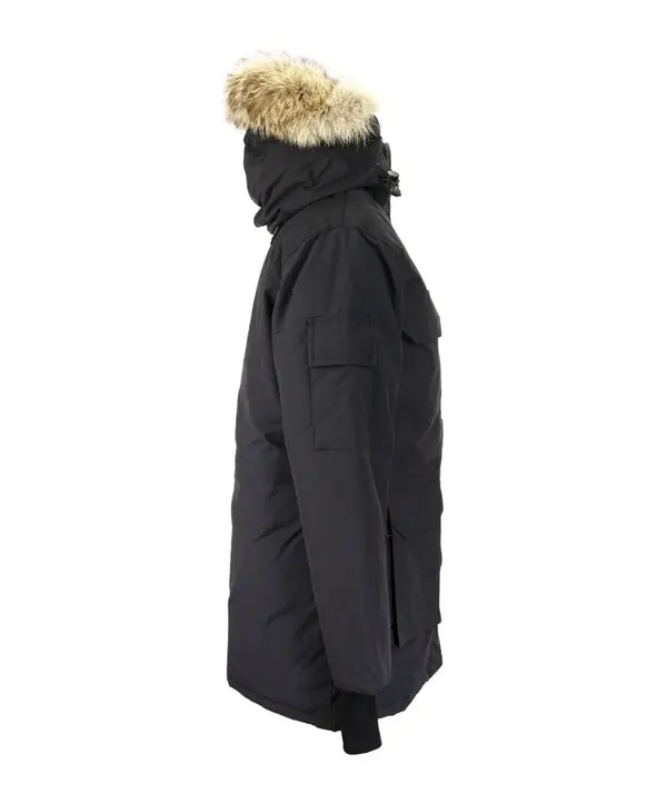 Canada Goose Expedition Parka Down Jacket With Fur Collar - Dark Blue