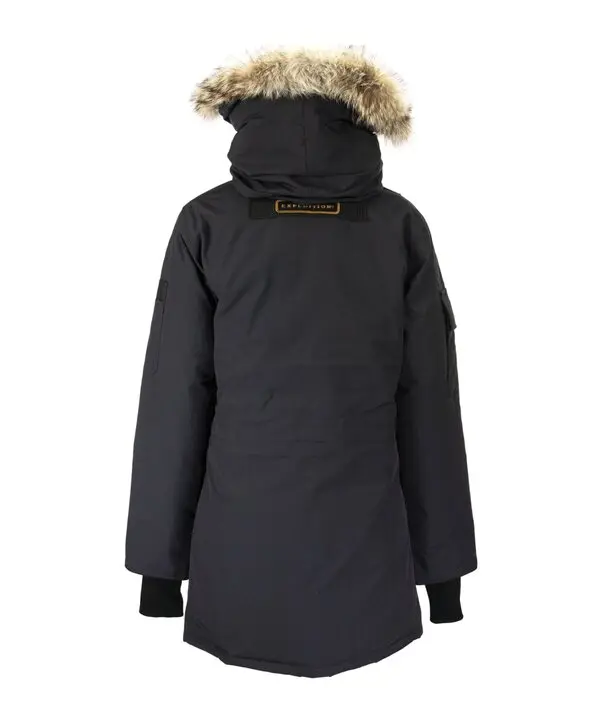Canada Goose Expedition Parka Down Jacket With Fur Collar - Dark Blue