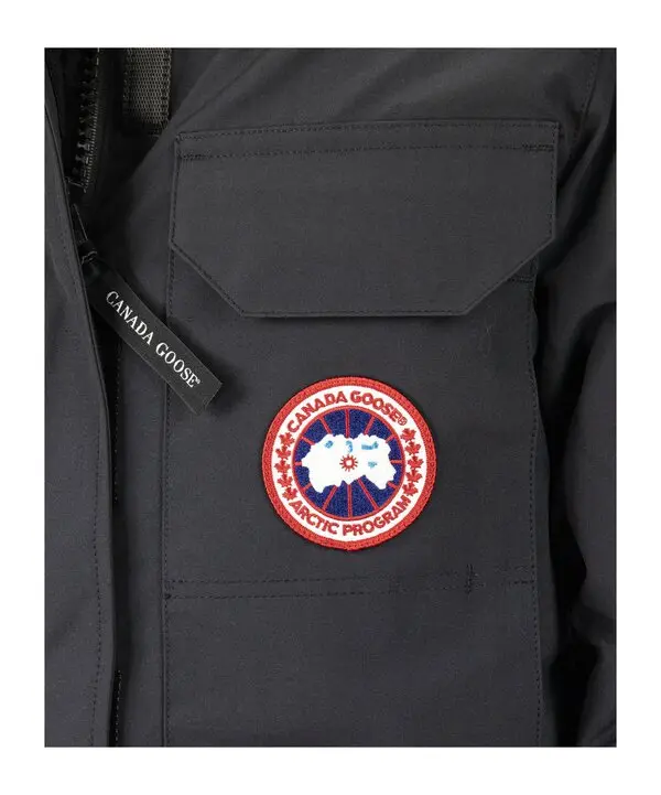 Canada Goose Expedition Parka Down Jacket With Fur Collar - Dark Blue