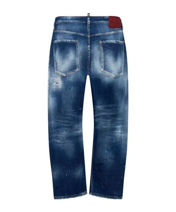 Dsquared2 Distressed Stretch Cotton Denim Jeans