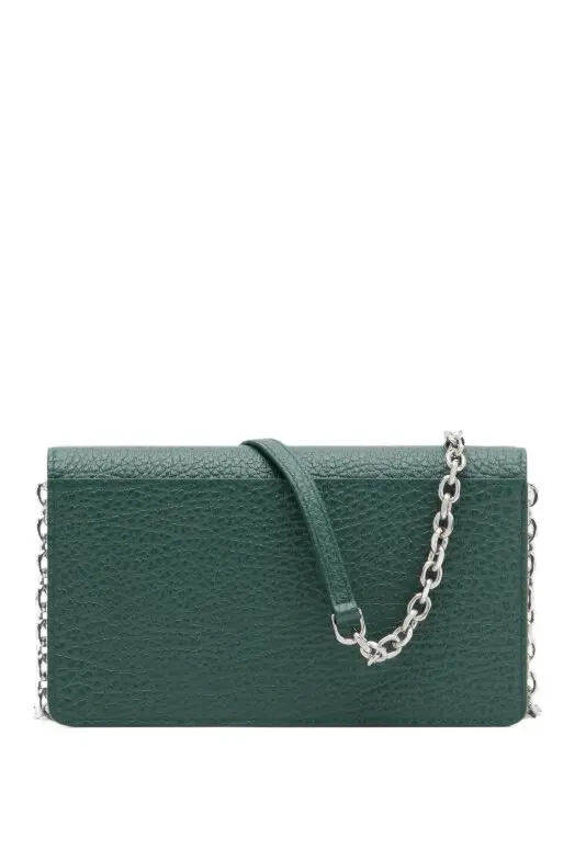 MAISON MARGIELA Chain Strap Leather Wallet - Green