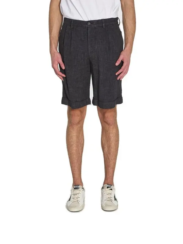 Barena Venezia Mid-rise Bermuda Shorts With Wide Leg