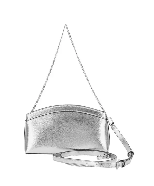 Michael Kors Athena Leather Shoulder Bag - Gray