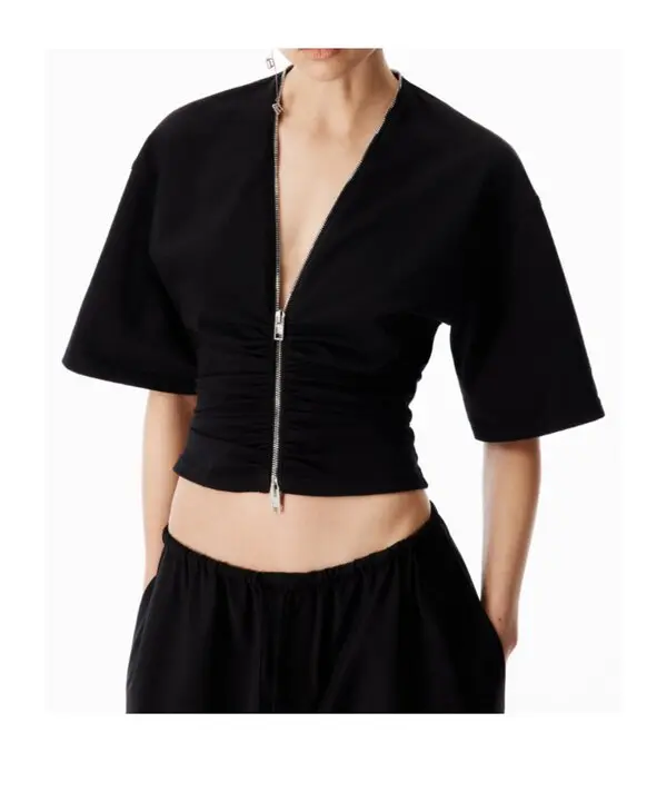 Alexander Wang Ruched Zipped Top